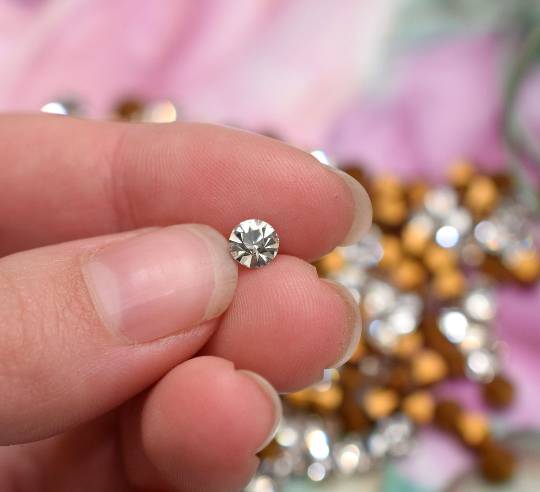 60pcs SS22 Vintage Rhinestones Crystal Clear Crystals Chatons 22SS ...