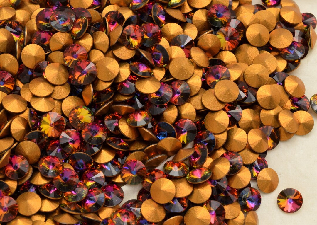 10pc Volcano Swarovski Rivoli Crystals Vintage Article 1122 SS24 24SS ...