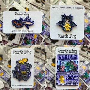 Fourth Wing, Licensed Pin/sticker Collection Full Set - Etsy