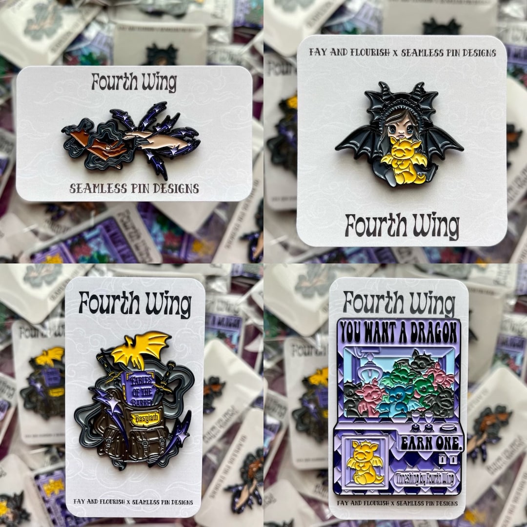 Fourth Wing, Licensed Pin/sticker Collection Full Set - Etsy