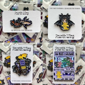 Fourth Wing, Licensed Pin/sticker Collection Full Set - Etsy
