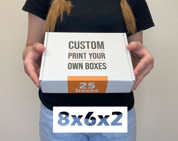 8x6x2 Inch Sturdy Packaging Box Your Logo / Artwork in - Etsy