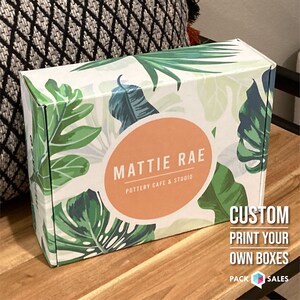 Personalized 9x6x2 Inch Sturdy Packaging Box | Your Logo / Artwork in ...