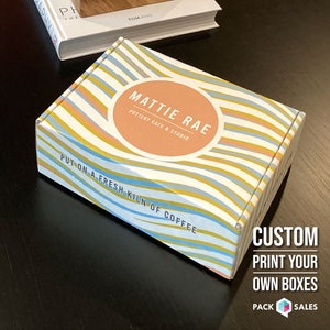 Personalized 9x6x2 Inch Sturdy Packaging Box | Your Logo / Artwork in ...