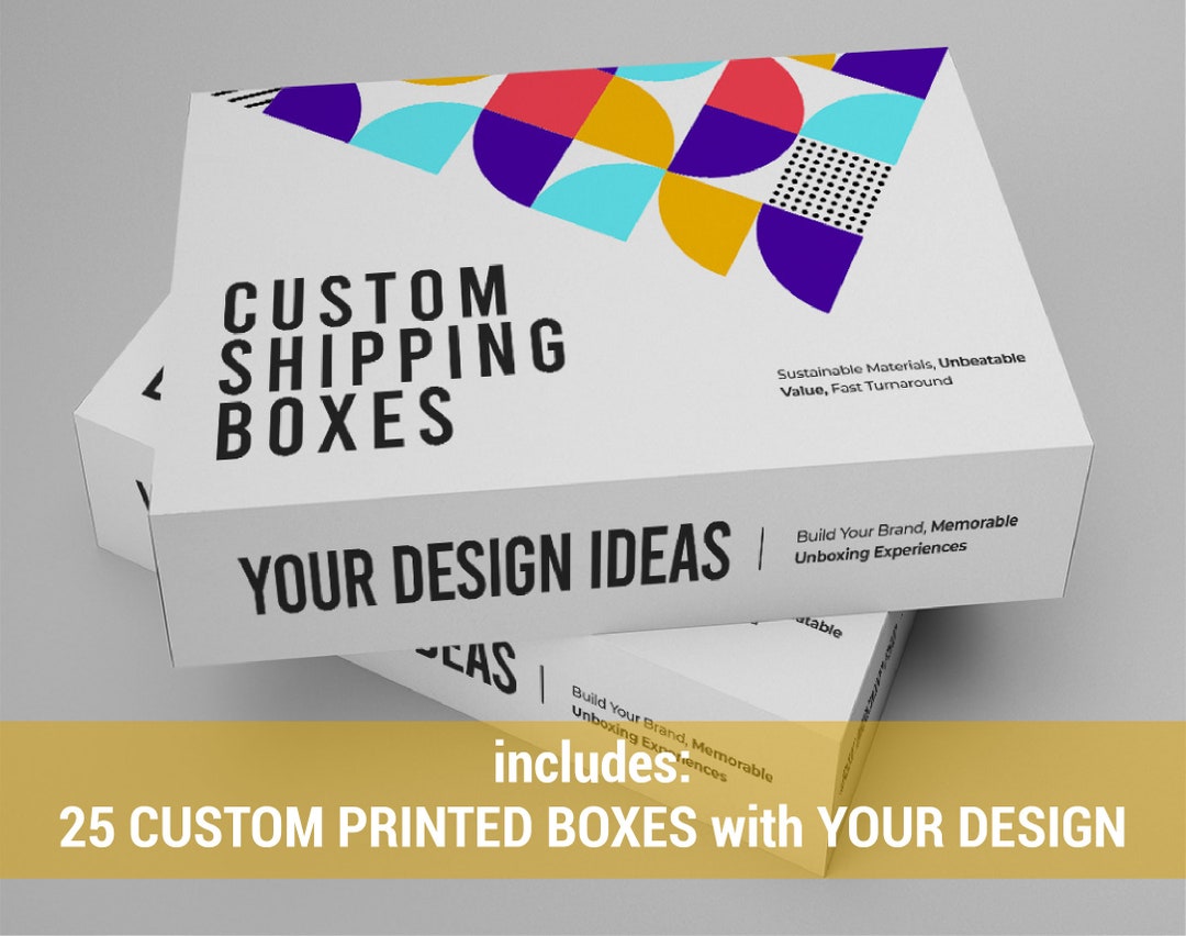 Vibrant Custom Shipping Boxes (pack of 25 Boxes ) - Personalize Your ...