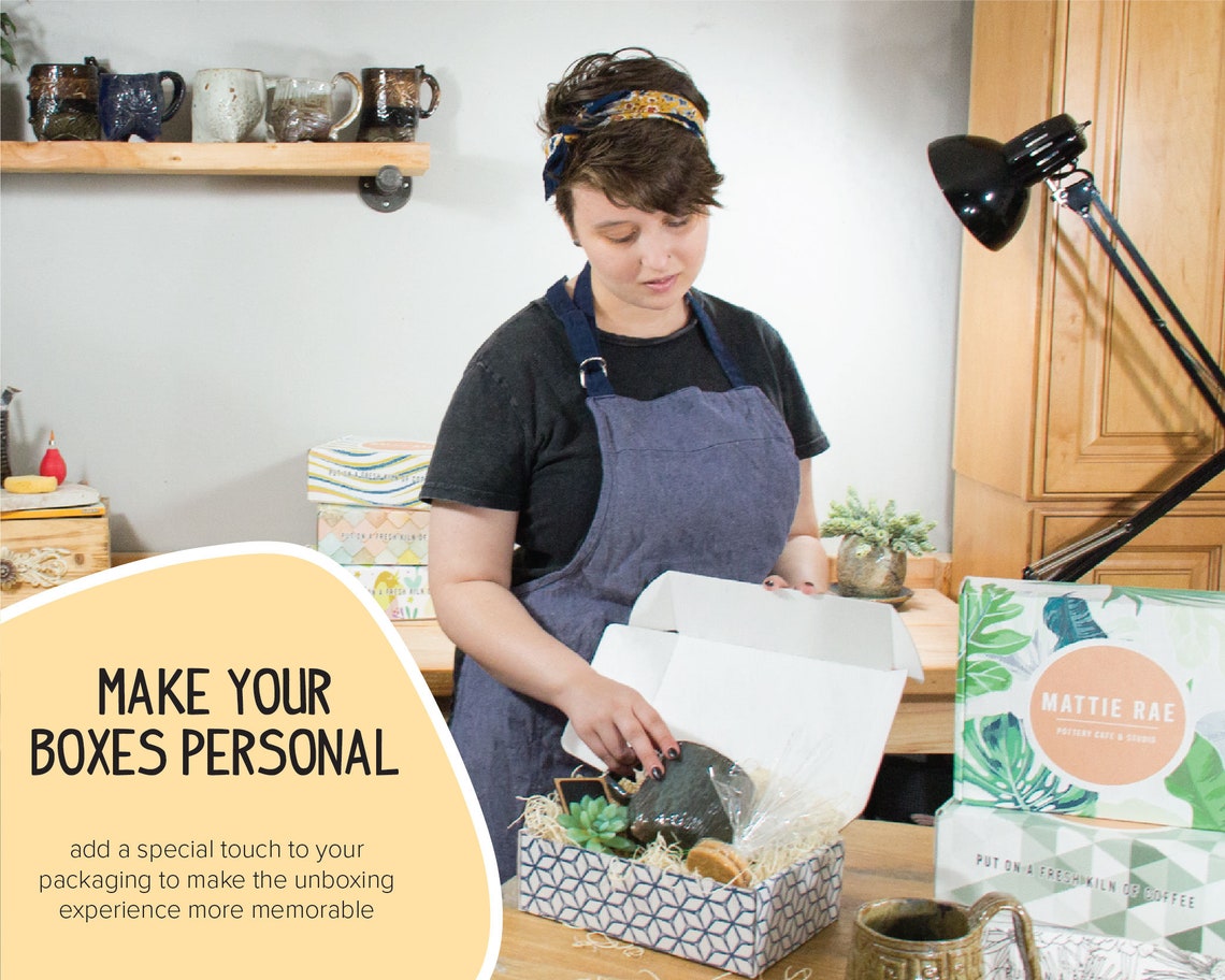 Personalized 9x6x2 Inch Sturdy Packaging Box Your Logo / - Etsy