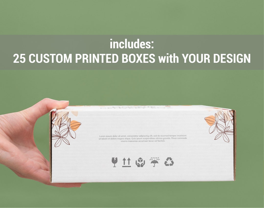 Branded Mailer Boxes | Pack of 25 | Customized Logo & Artwork | Sturdy ...
