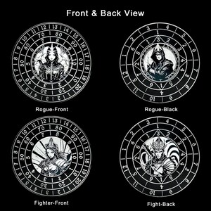 Metal Spinner Dice: 7-in-1 Fidget DND Dice Set Wizard Rogue Fight Gamer ...