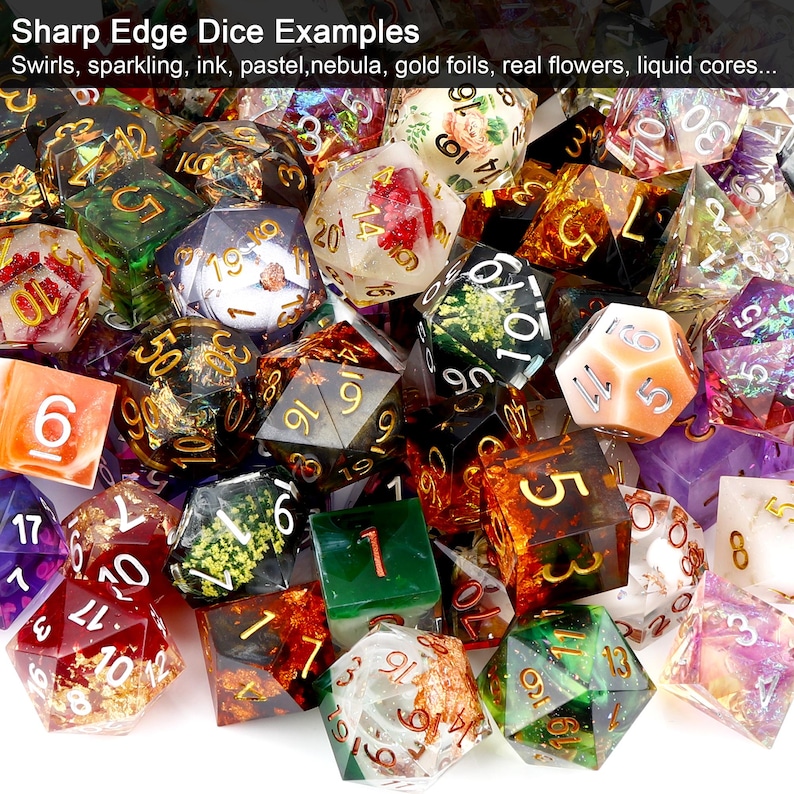 Mystery DND Dice Set: Handmade Sharp Edge Metal Dice - Etsy