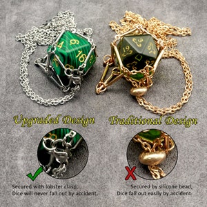 DND Dice Cage Necklace: Stainless Steel D20 Pendant, Gamer Jewelry - Etsy