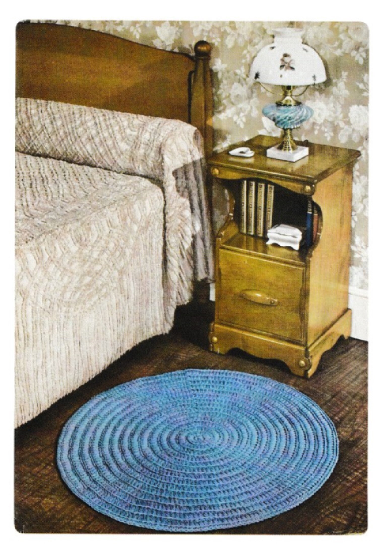 Crochet Round Rug Pattern Pdf Vintage Circular Rug Pattern Home Decor ...