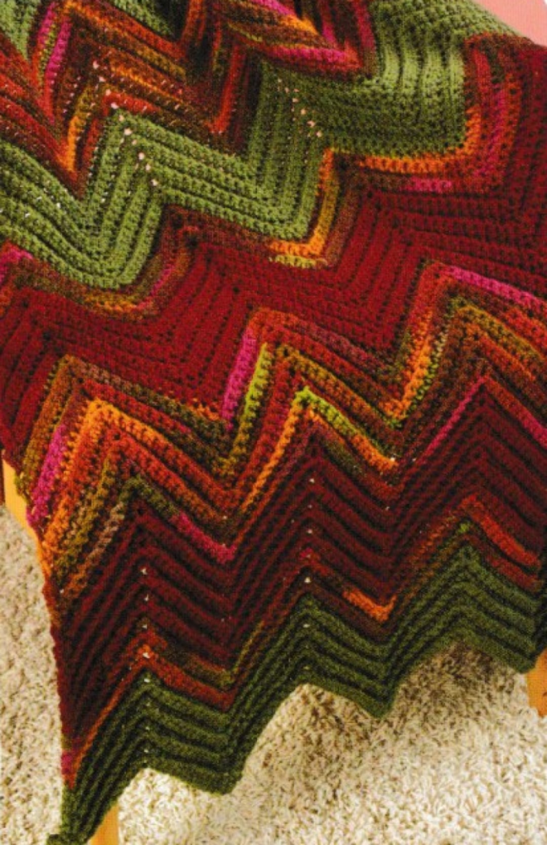 Crochet Ripple Afghan Pattern Pdf Instant Download Crochet - Etsy