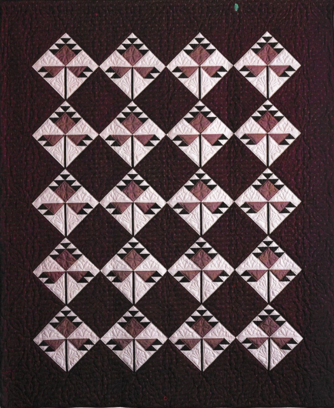 English Ivy Quilt Pattern Pdf Sewing Block Triangls Floral - Etsy