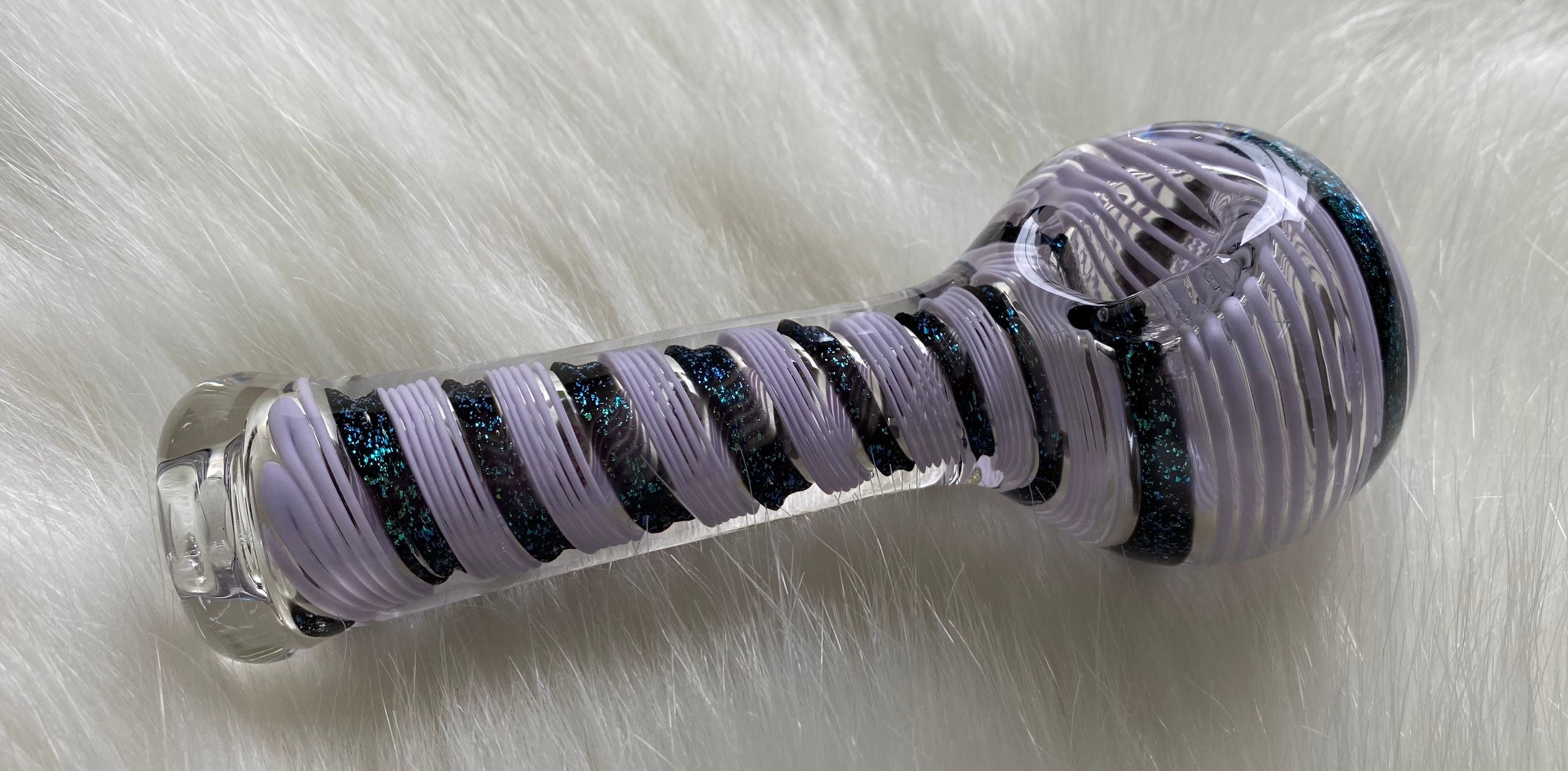 Purple Cosmic Swirl Dichroic Glass Hand Pipe Buy Any Two Items - Etsy