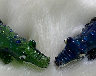 Blue Green Alligator | Etsy