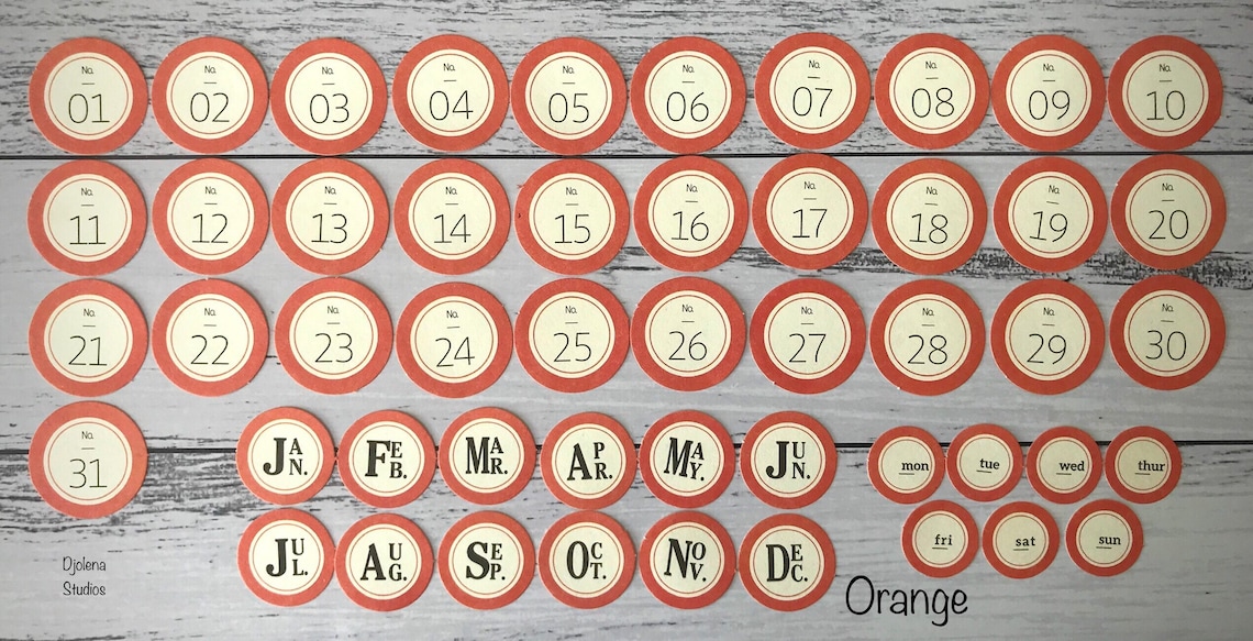Days Assorted Labels - Etsy