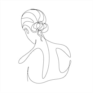 DIGITAL DOWNLOAD Single Line Woman's Back Wall Art Download - Wall Art ...