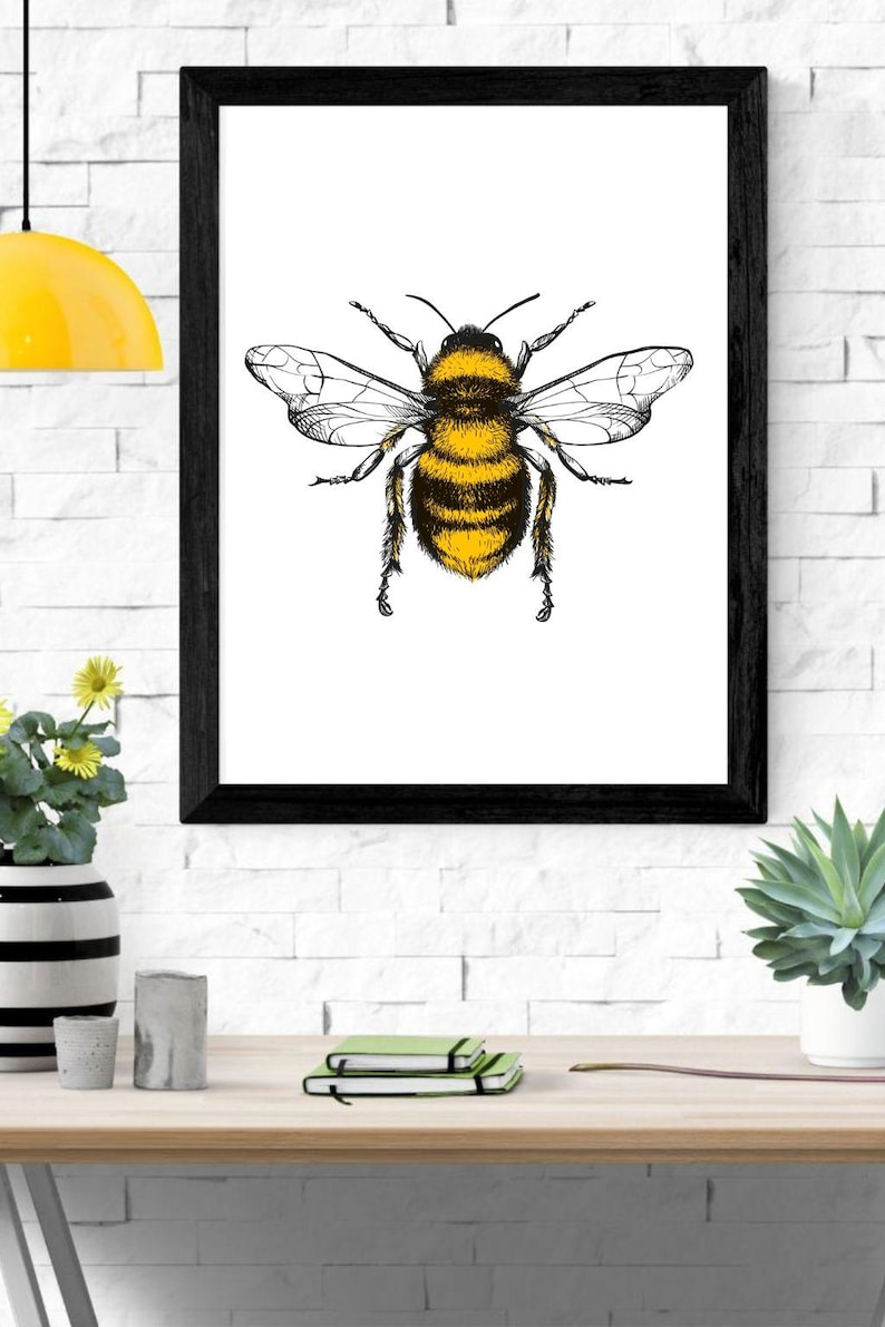 Bumble Bee Printable Wall Art – Digital Download | Nature-inspired Home ...