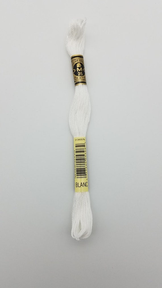 DMC WHITE 6-strand Floss White | Etsy