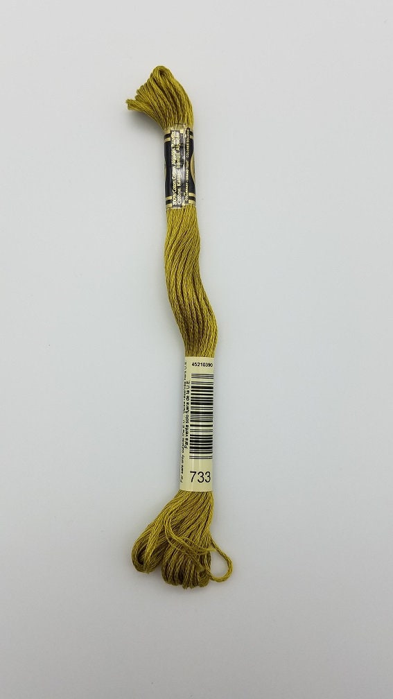 DMC 733 6-strand Floss Olive Green Medium - Etsy