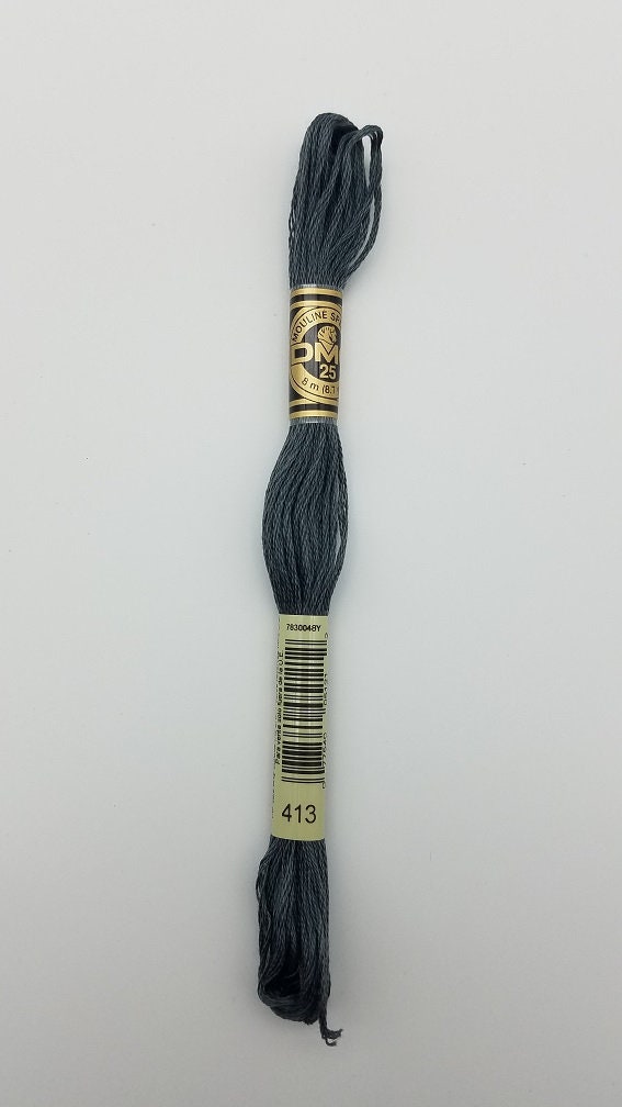 DMC 413 6-strand Floss Pewter Grey Dark - Etsy