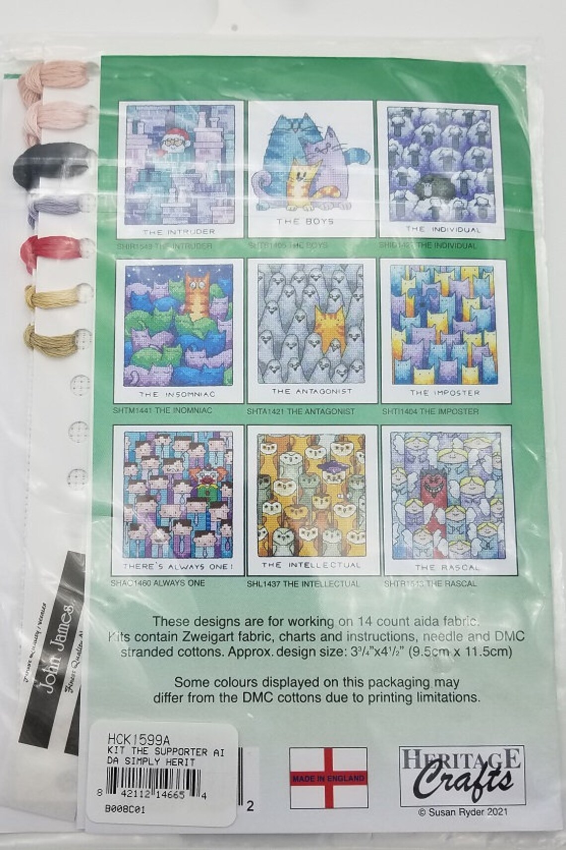 The Supporter Heritage Crafts Peter Underhill Cross Stitch Kit - Etsy