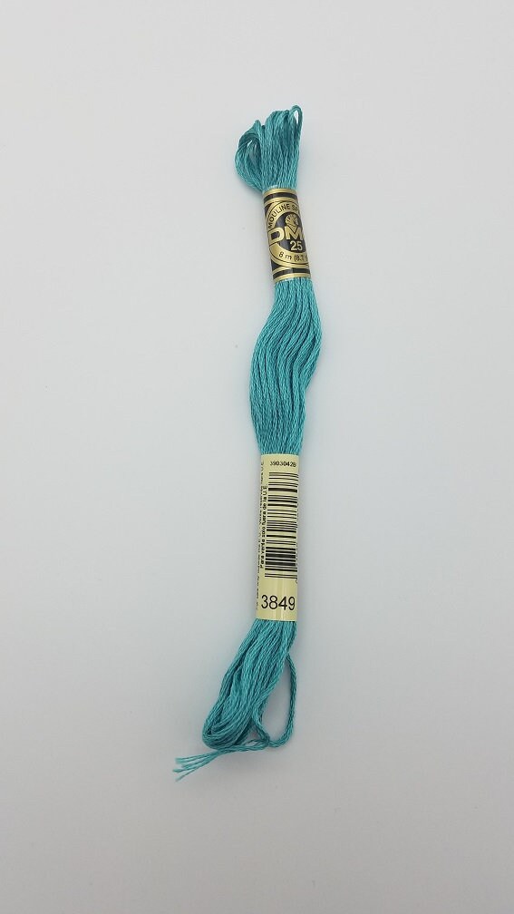 DMC 3849 6-strand Floss Teal Green Light - Etsy
