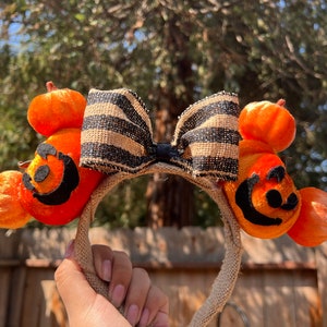 Pumpkin Mickey Ears Handmade Headbands for Teens Adults - Etsy