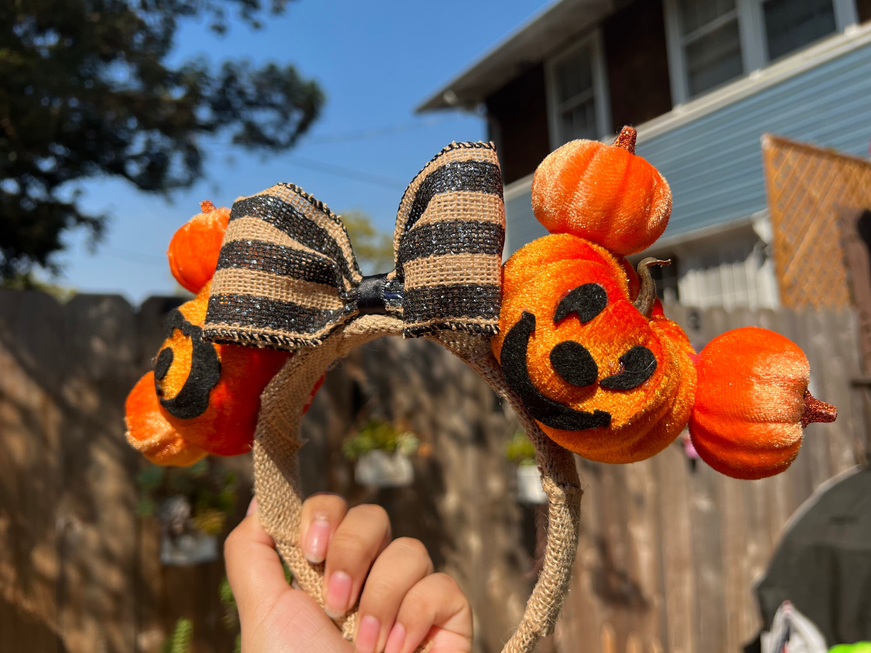 Pumpkin Mickey Ears Handmade Headbands for Teens Adults - Etsy