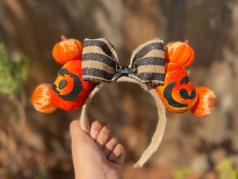 Pumpkin Mickey Ears Handmade Headbands for Teens Adults - Etsy