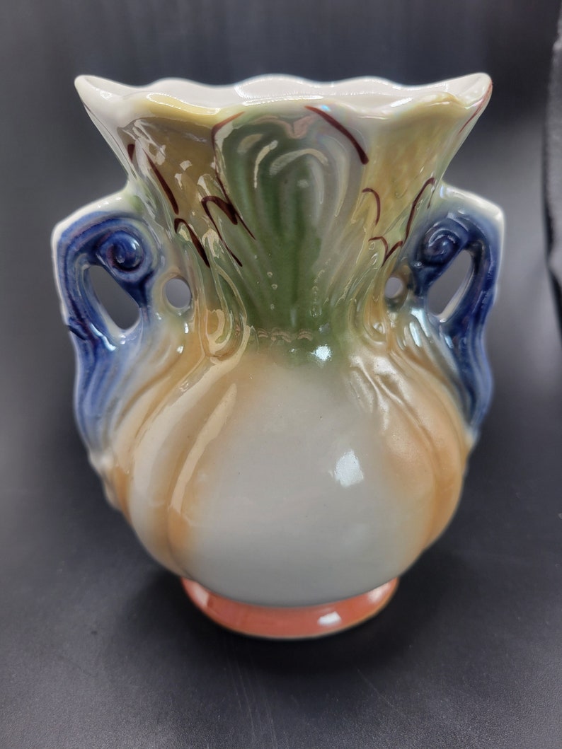 Vintage Lusterware Vase. Made in Brazil - Etsy