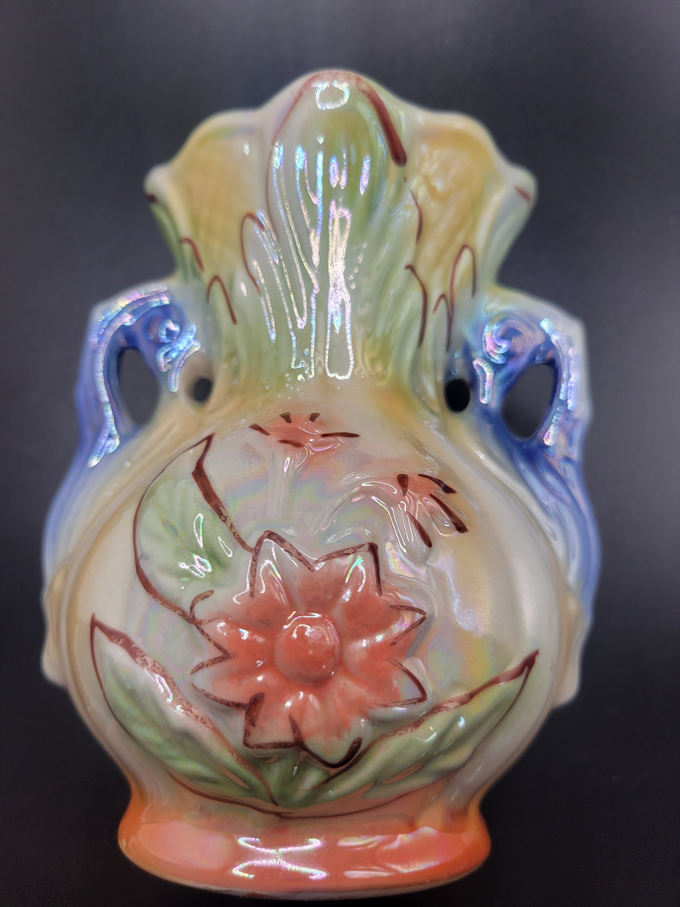 Vintage Lusterware Vase. Made in Brazil - Etsy