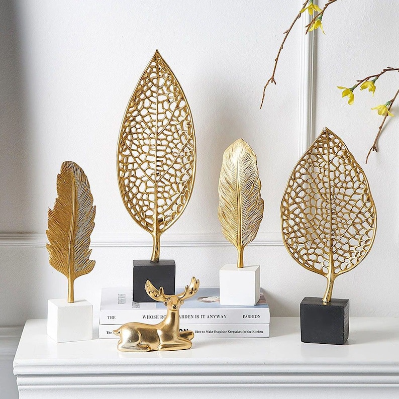 Gold Leaf Home Accents Decor Big Leaf Home Decor Gold Etsy gold-leaf-home-accents-decor-big-leaf-home-decor-gold-etsy