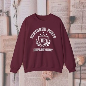 Tortured Poet Sweatshirt Swift Merch Ts11 Crewneck Colligate Academia ...