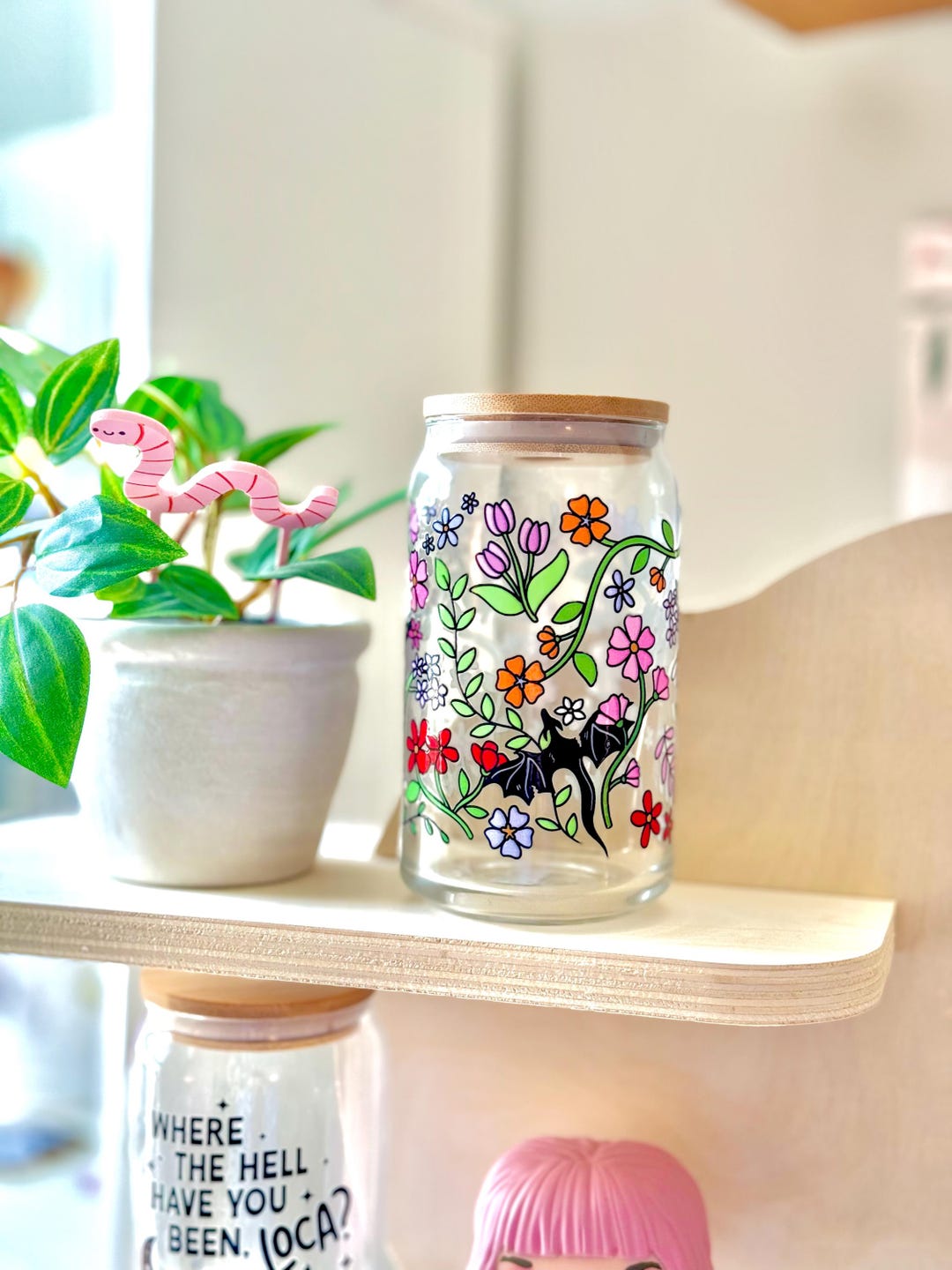 Abraxos & Wildflowers SJM Iced Coffee Glass, TOG Fan Gifts, Bookish ...