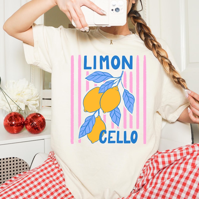 Limon Cello Italian Girl Summer Tshirt, Costal Grandma, Dolce Vita ...