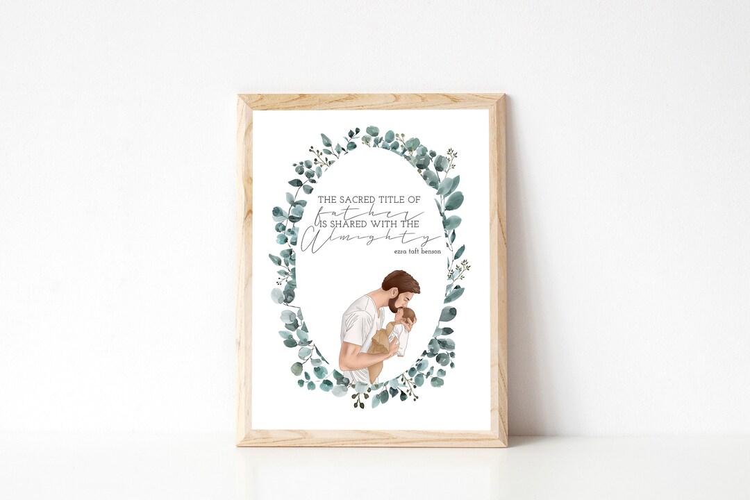 LDS Father's Day Gift | Fatherhood Quotes | LDS Quote Print | Quotes ...