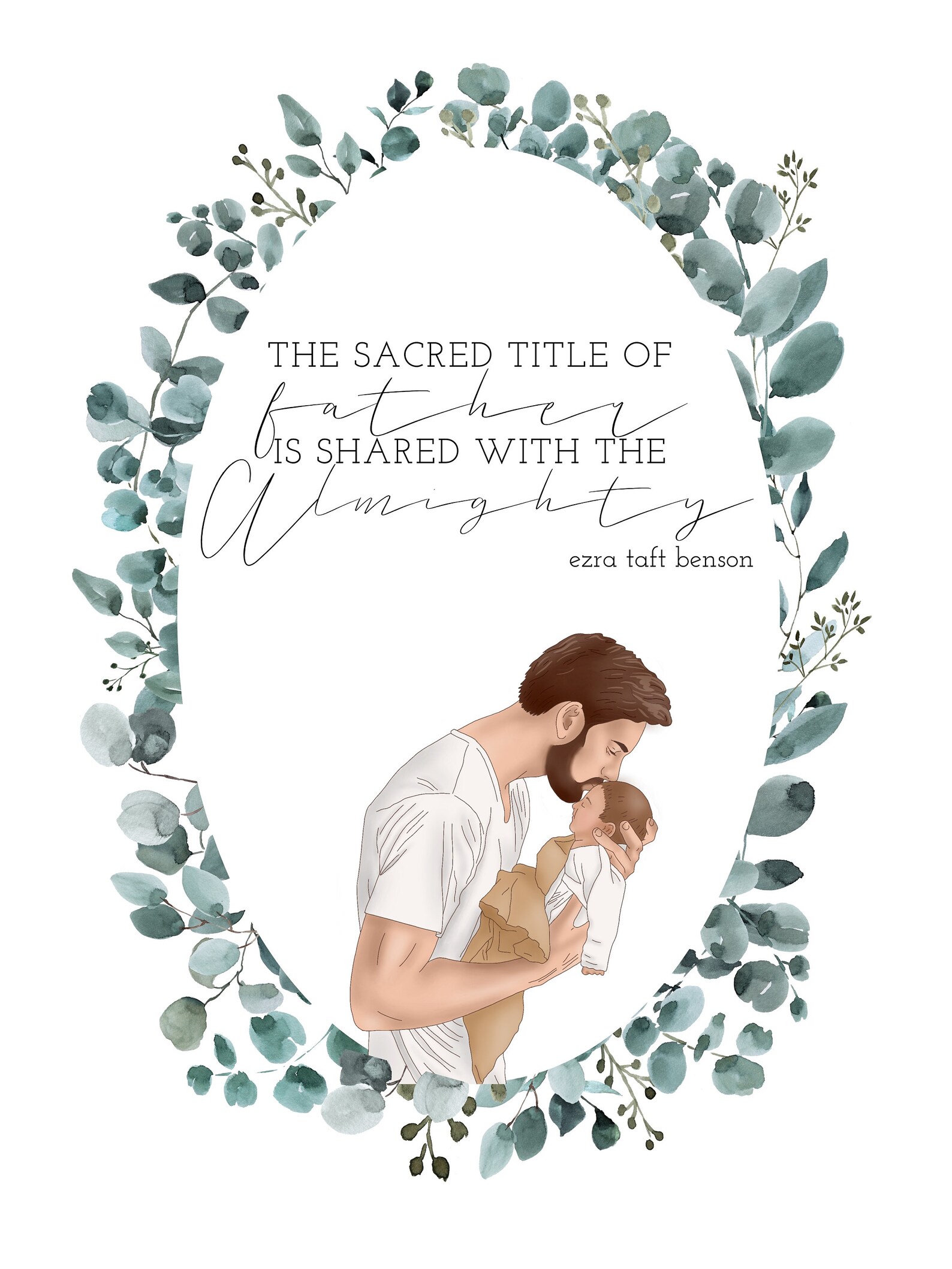 LDS Father's Day Gift | Fatherhood Quotes | LDS Quote Print | Quotes ...