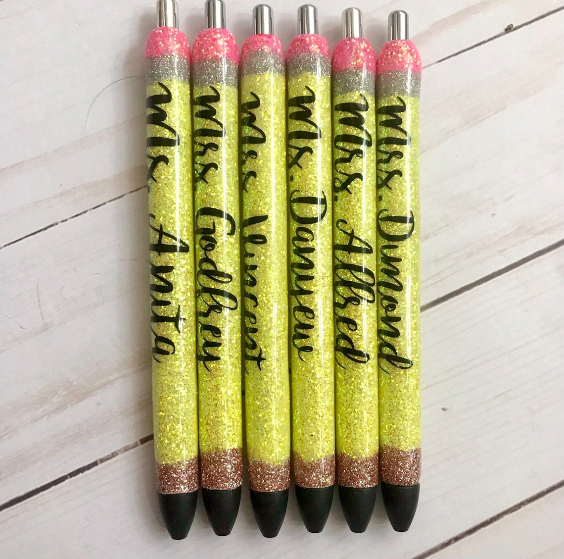 Personalized Teacher Pencil Glitter PEN Teacher Appreciation - Etsy
