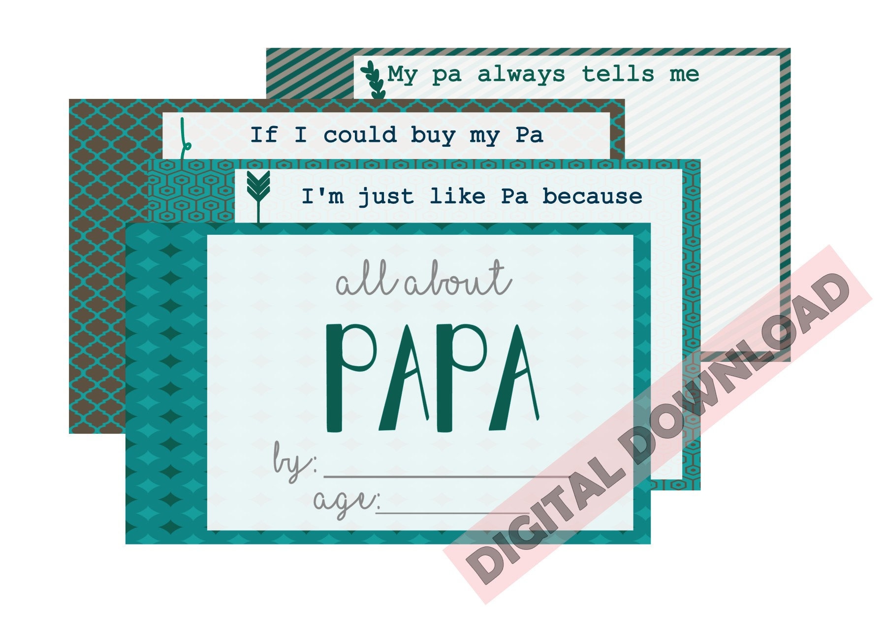 All About Papa Book All About Dad Book Fathers Day Gift - Etsy