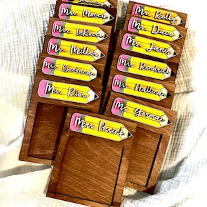Teacher Gift, End of Year Gift, Sticky Note Holder, Personalized ...