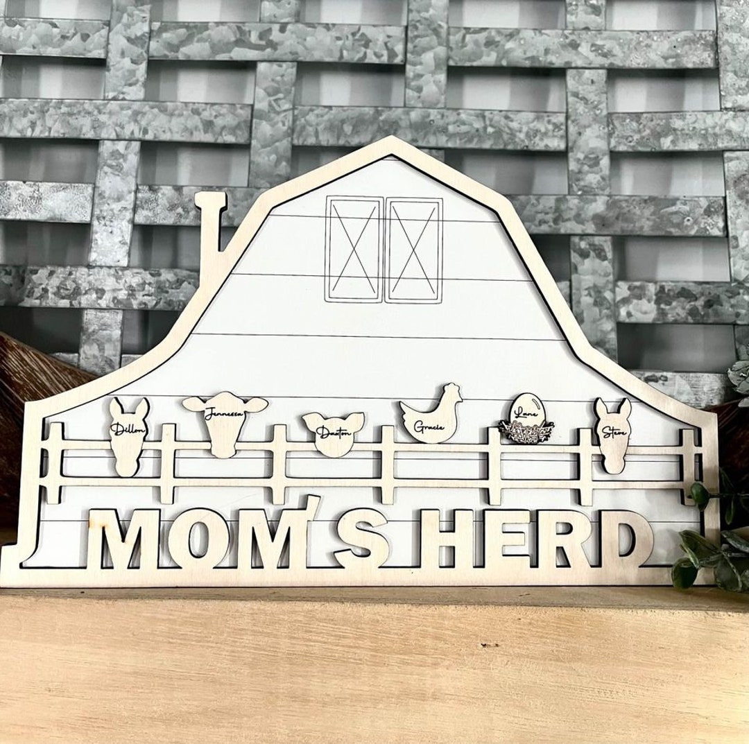 Herd Family, Western Decor, Gift for Rancher, Personalized Farm Gift ...