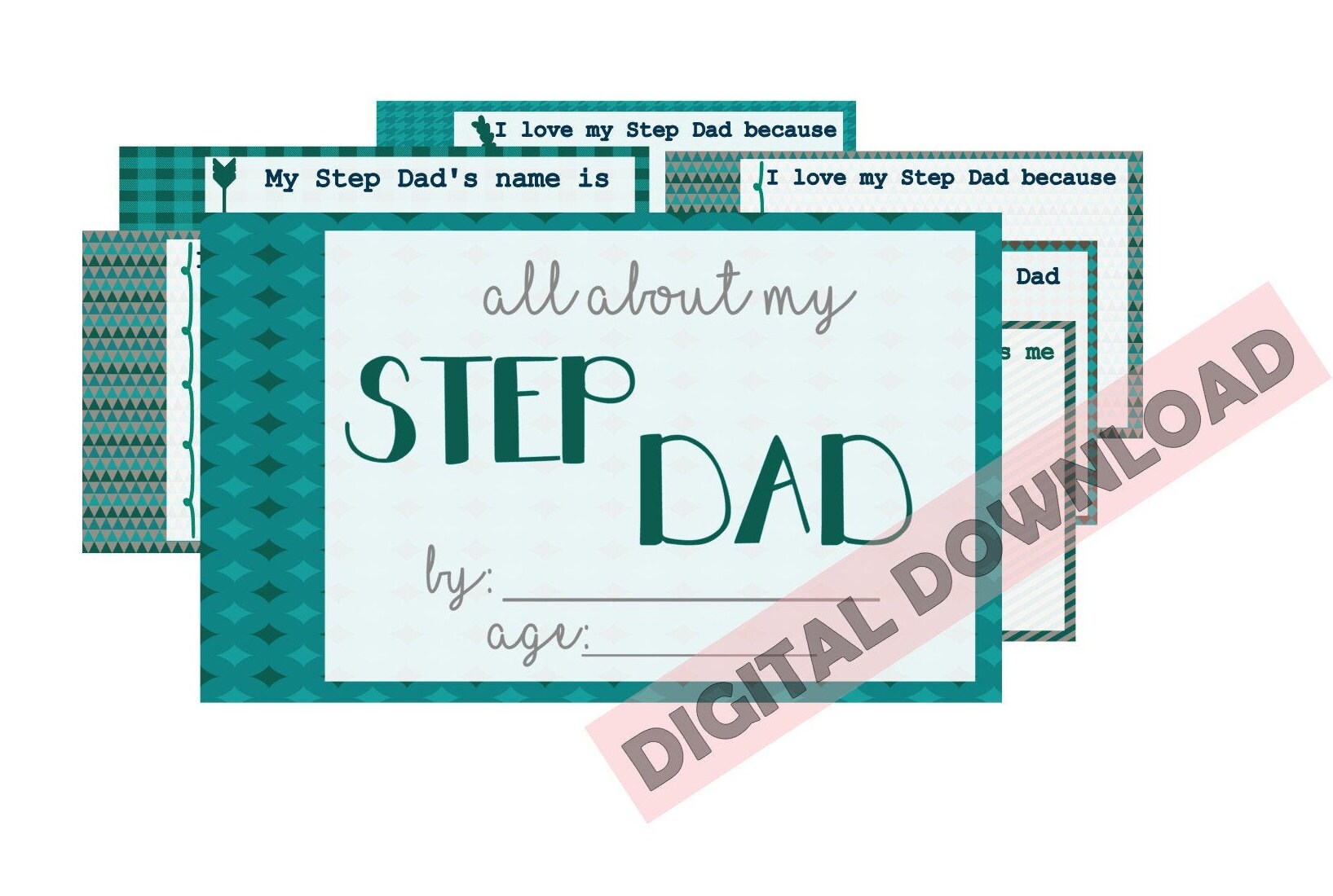 All About Step Dad Book, Fathers Day Gift, INSTANT DOWNLOAD - Etsy