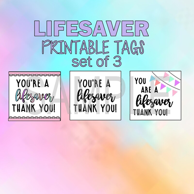 Lifesaver Thank You - Etsy