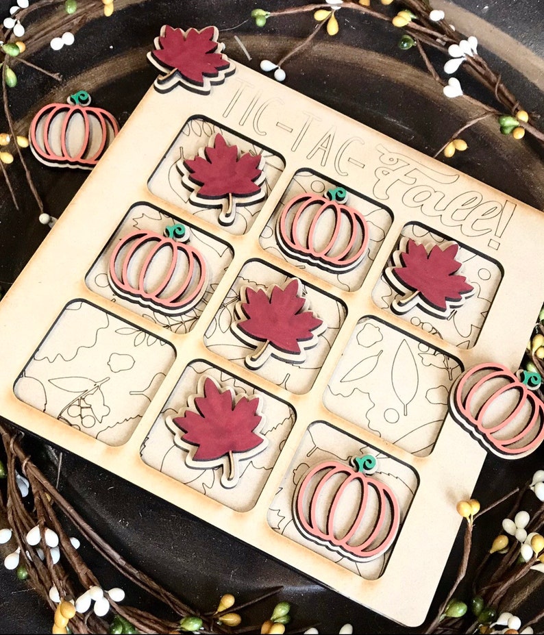 Tic Tac Toe Game, Thanksgiving Games, Thanksgiving Gift, Gift for Kids ...