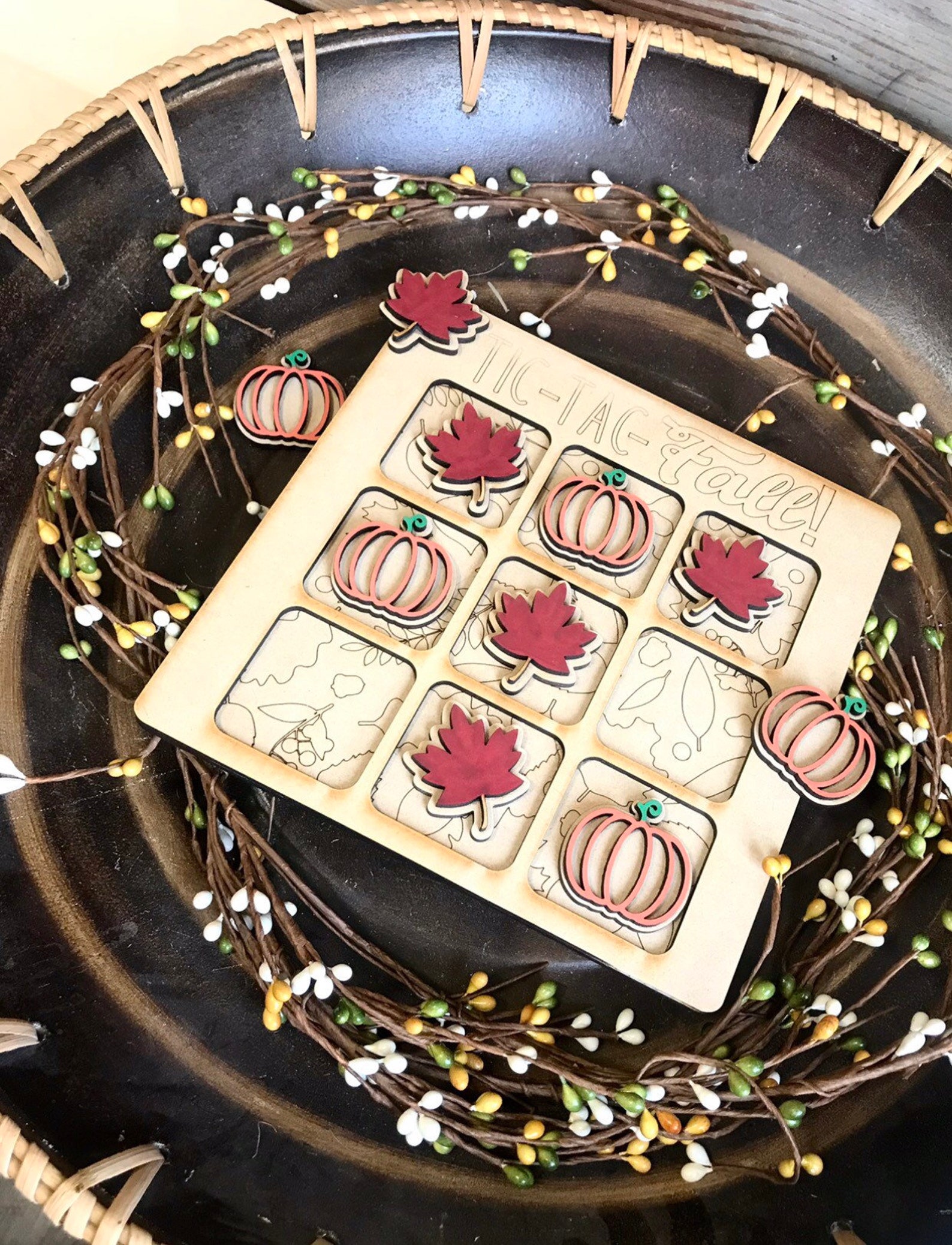 Tic Tac Toe Game, Thanksgiving Games, Thanksgiving Gift, Gift for Kids ...