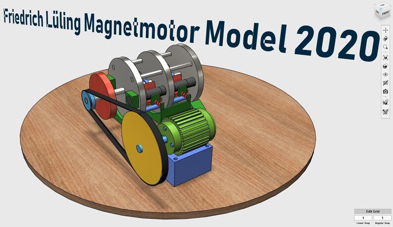 Magnet Motor Free Energy Generator 3D Model STL STEP DIY | Etsy