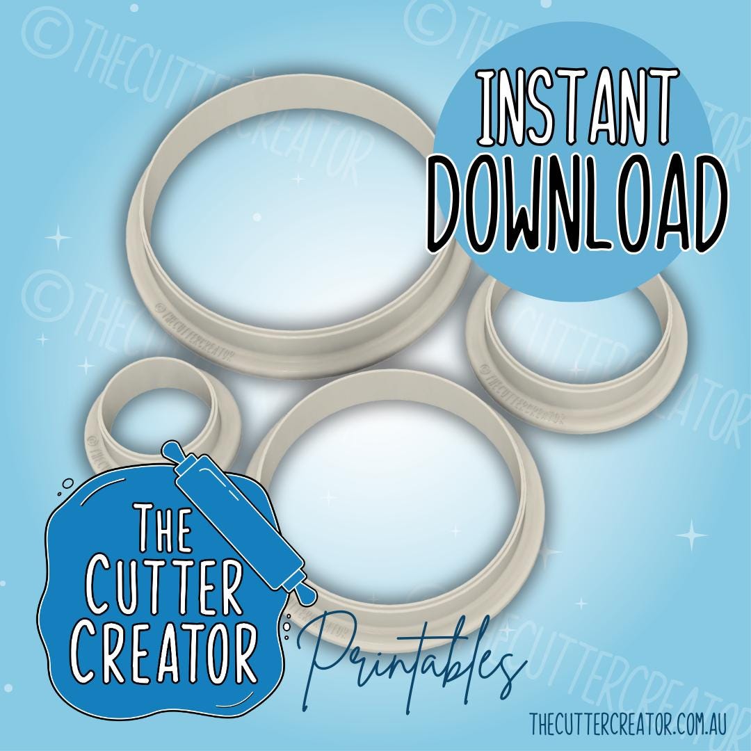 Circle Cookie Cutters: Classic Shapes STL File (instant Download) - Etsy