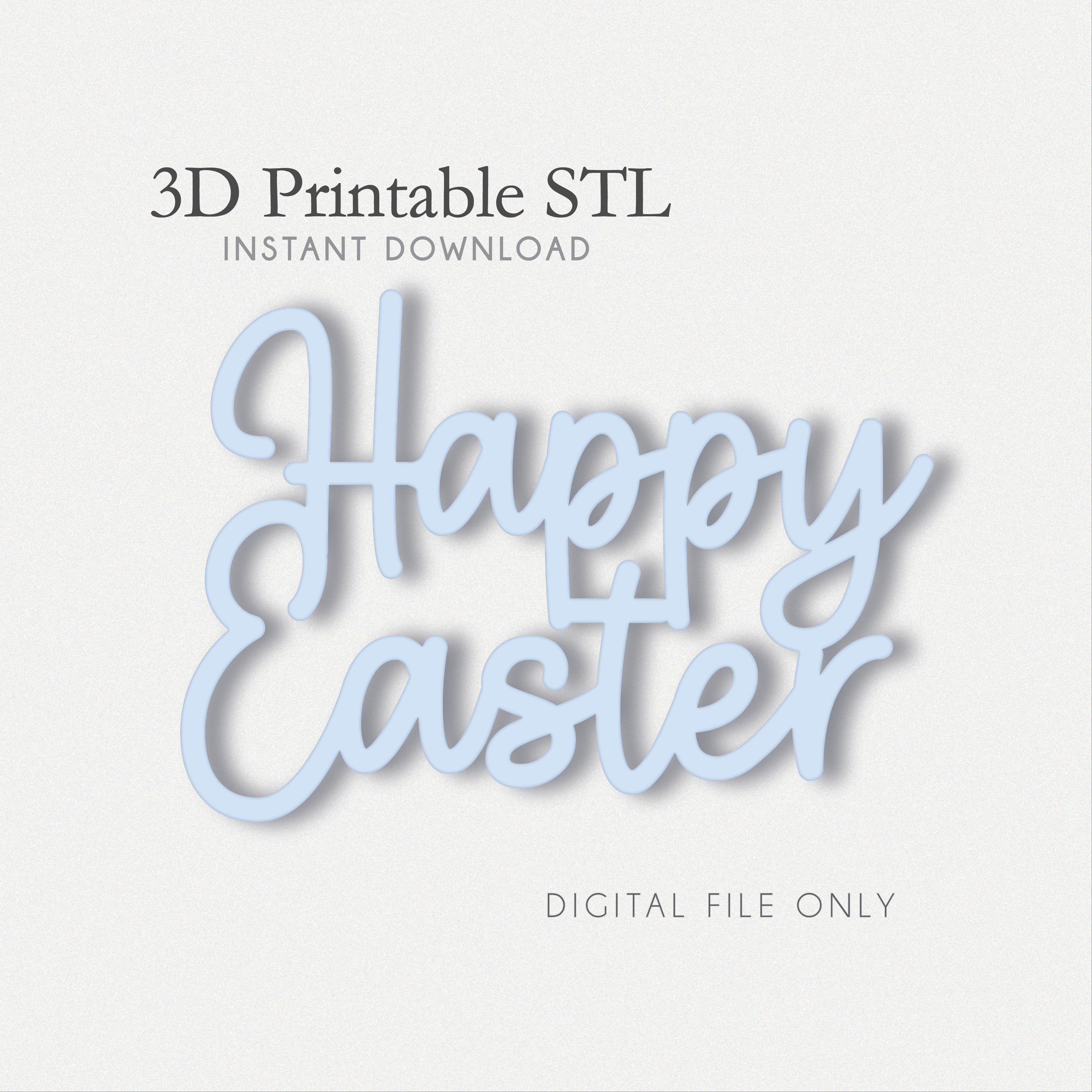 Happy Easter Cupcake Cake Toppers: STL File (instant Download) - Etsy