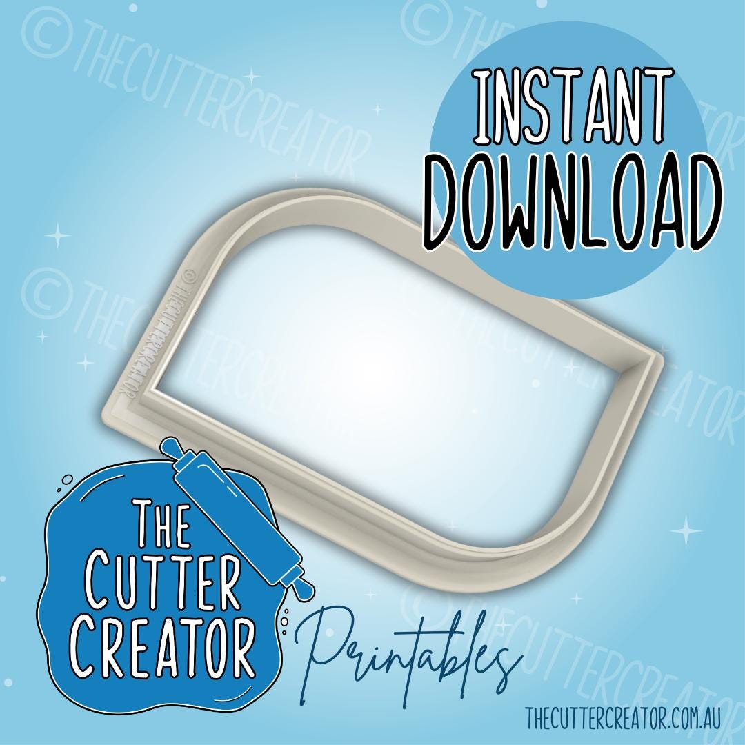 Half Rounded Rectangle: Modern Cookie Shape - STL File Instant Download ...
